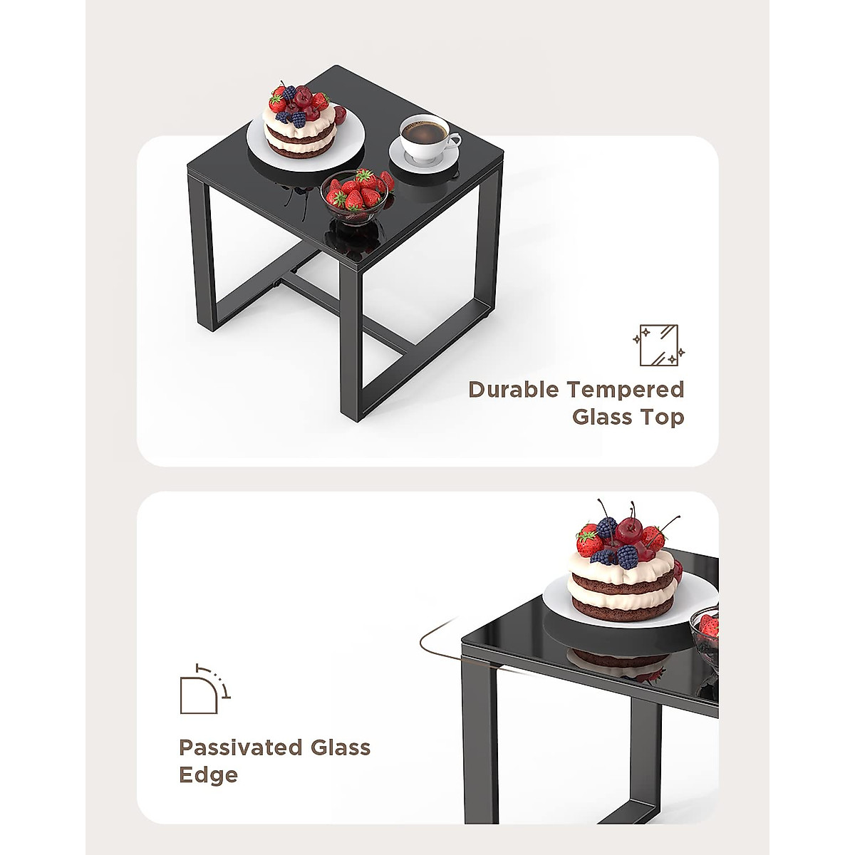 Aiho 3 Pieces Patio Furniture Set, Outdoor Rocking Chair Sets with Cushion, Modern Rattan Conversation Sets for Porches and Balcony, Gray Cushion