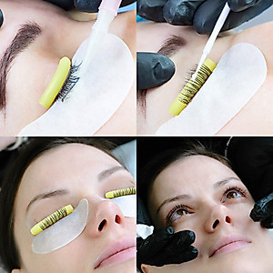 24 Pieces Eyelash Lifting Rods Eyelash Perming Pads Silicone Eyelash Perm Lift Pads Eyelash Curler Refills Pads for Eyelash Lifting (Small, Medium, Large)