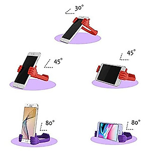 Kinizuxi Thumbs Up Cell Phone Holder for Desk, Universal Flexible Cell Phone Stand for Tablet Holder, Cellphone Holder Smartphone Stand Holder for iPhone iPad Samsung and More (Purple)