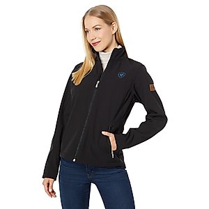 Ariat Women's Team Logo Softshell Chimayo Jacket, Black/New Mexico Navy Print