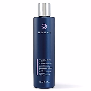 MONAT Volumizing Revive Shampoo Infused w/Rejuveniqe – Weightless Shampoo for Fine, Flat Hair – Amplifies Volume, Adds Softness, Shine – Cleanses and Protects with UV Defense – Net Wt 237ml (8 fl oz)