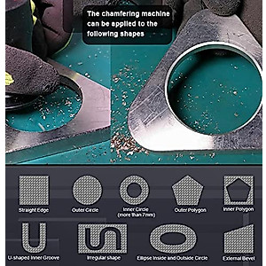 Portable Pneumatic Chamfering Tool Deburring-Trimming - 45 Degree Ultra Light Handheld Linear Air Beveling Tool for Metal, Mini Chamfering Machine Arc Edge Beveler Kit with Precision Blade Inserts