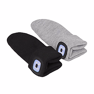 PRAVETTE Unisex Beanie with Light Gifts for Men Dad Father Husband USB Rechargeable Hands Free LED Headlamp Cap Mens Gifts