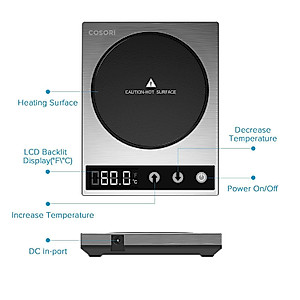 COSORI Mug Warmer & Coffee Cup Warmer for Desk, Digital Temp Control (from 77°F–230°F), LED Display, Waterproof Design, Coffee Gift