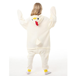 CANASOUR Unisex Halloween Kids Chicken Onesie For 5T Girls Costume Party Cosplay Pyjamas (Height 43-47”, 5T, Chicken)