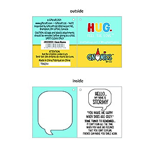 Hug Feel The Love - Lightning Gnome - Stormy, Plush Gnome Decor, Swedish Gnome Ornament Tomte, Pocket Pal Gnomie Gift Figurine, 9 Inch Plush Doll