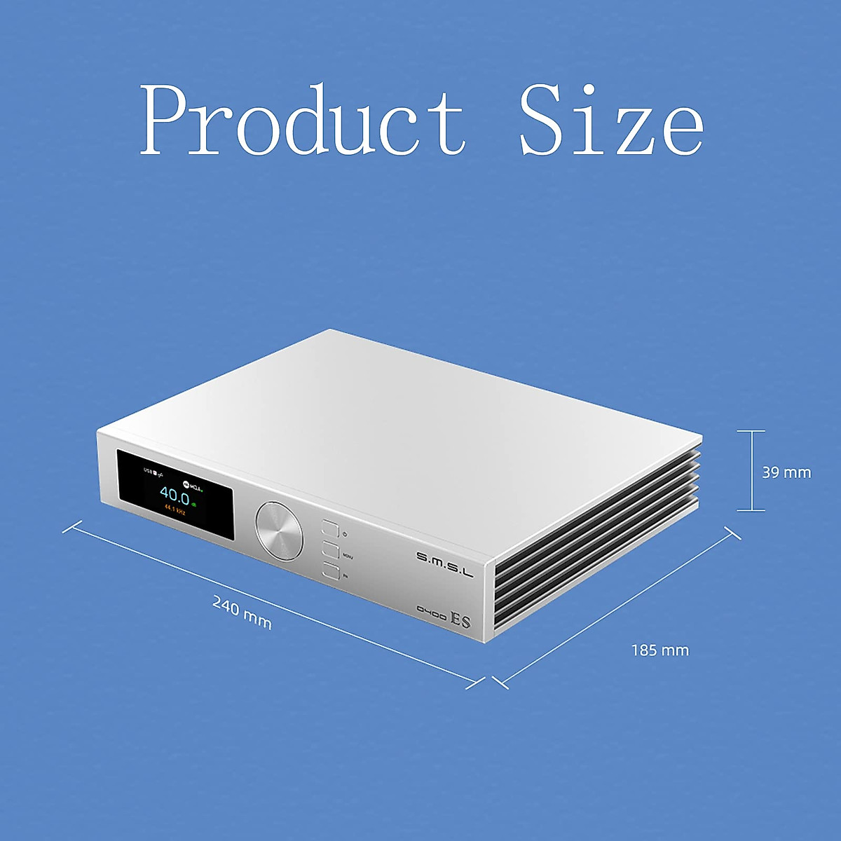SMSL D400ES Lossless Bluetooth HiFi Fever MQA Balanced Pure Decoder ES9039MS Pro high-end Fever DAC DSD512 Hard Solution The New Third-Generation XMOS XU-316 (with Remote Control)