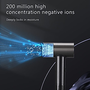 Nesugar High Speed Hair Dryer with 110,000 RPM Brushless Motor and Negative Ionic Blow Dryer with Magnetic Nozzle, 2 Speed, 3 Kinds of Temperature, Metallic Feel (HD01 Brown)