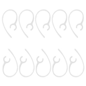 Mikikit Ear Hook 10pcs Hook Clamps HEA Universal for Ear Single Large Black Hanging Shape Replacement Earphone Clamp .mmrandom Color Clip Clear Small Headset Ear Clips