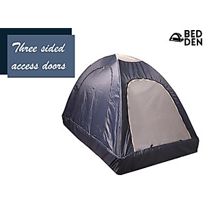 Bed Den - Foldable Privacy Bed Tent Canopy Twin XL (79.5" L x 37.4" W x 35" H) Pop Up College Dorm Room Kids Cozy Sleep Better