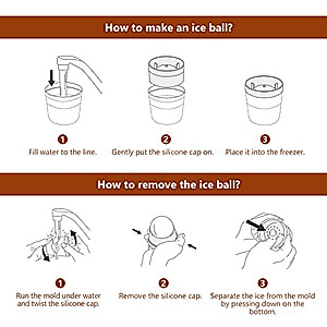 JSVER Whiskey Rocks Glass 10 Oz Old Fashioned Whiskey Glasses For Bourbon, Scotch Cocktail Rum Cognac Vodka Liquor, Unique Gifts For Men (4 Crystal Bourbon Glasses, 4 Round Ice Ball Molds) -Set of 8