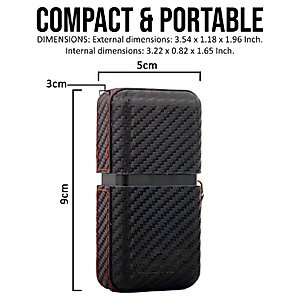 VONETTI Alpha Shield CARBONE - Premium RFID Signal Blocker Box - Smart Car Key Faraday Signal Protector, Keyless Go RFID Blocking Case, Crypto Wallet Safe Box, Signal Blocker Faraday Tin (Black)