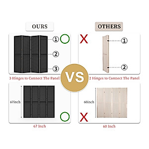 DURASPACE 4 Panel Room Divider 5.6 FT Pegboard Display Folding Wood Privacy Screen Pegboard Stand Organizer for Jewelry, Craft, Cloth, Art Display (Black)