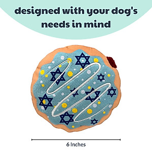Huxley & Kent for Dogs | Jelly Roll | Hanukkah Holiday Power Plush Funny Dog Toy | Dog Toy with Squeaker | Dog Gift | Fun, Durable, and Safe | H&K Squeaky Dog Toy