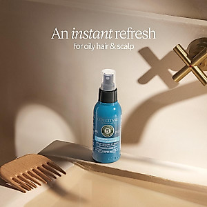 L'OCCITANE Purifying Freshness Dry Shampoo Mist: Aerosol Free, Absorbs Excess Sebum, Refreshes Hair Without Heaviness or Chalky Residue