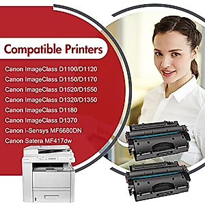 120 Toner Cartridge 2-Pack Compatible Replacement for Canon 120 Toner Cartridge CRG-120 CRG120 for Canon imageCLASS D1120 D1550 D1150 D1320 D1350 D1520 D1100 D1370 D1180 D1170 MF6680DN MF417dw Black