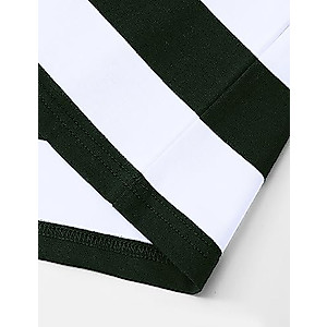 COSLAND Boys Short Sleeve Striped T-Shirt Crew Neck Tee Small, Black and White