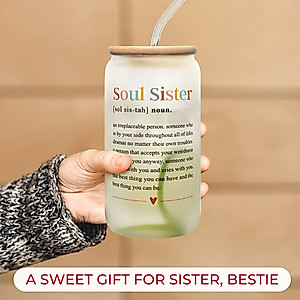 Gifts for Friends Female - Friend Gifts for Women Birthday, Birthday Gifts for Women Friendship - Friendship Gifts for Women Friends, Bestie Gifts for Women, Gifts for Best Friends - 16 Oz Can Glass