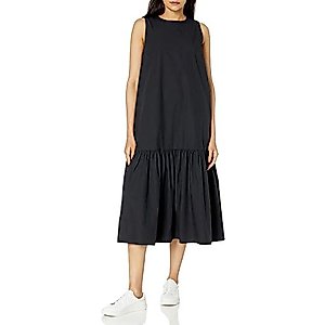 The Drop Women's Ilana Sleeveless Wide Hem Maxi Dress, Black, 3X Plus Size