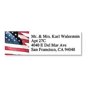Colorful Images Patriotic American Glory Return Address Mailing Labels, Personalized in The USA with Names & Addresses, Set of 240 Self Adhesive, Easy Peel Flat Label Sheets, ⅝ x 2", 1 Design