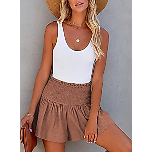 Dokotoo Shorts Women Cute Beach Outfits Shorts High Elastic Plus Size 2023 Summer Clothes Shorts Vacation Outfits Pants Pink Small