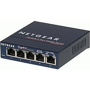 Netgear Prosafe Plus Gs105E 5-Port Gigabit Ethernet Switch - Switch - Unmanaged - 5 X 10/100/1000 - Desktop