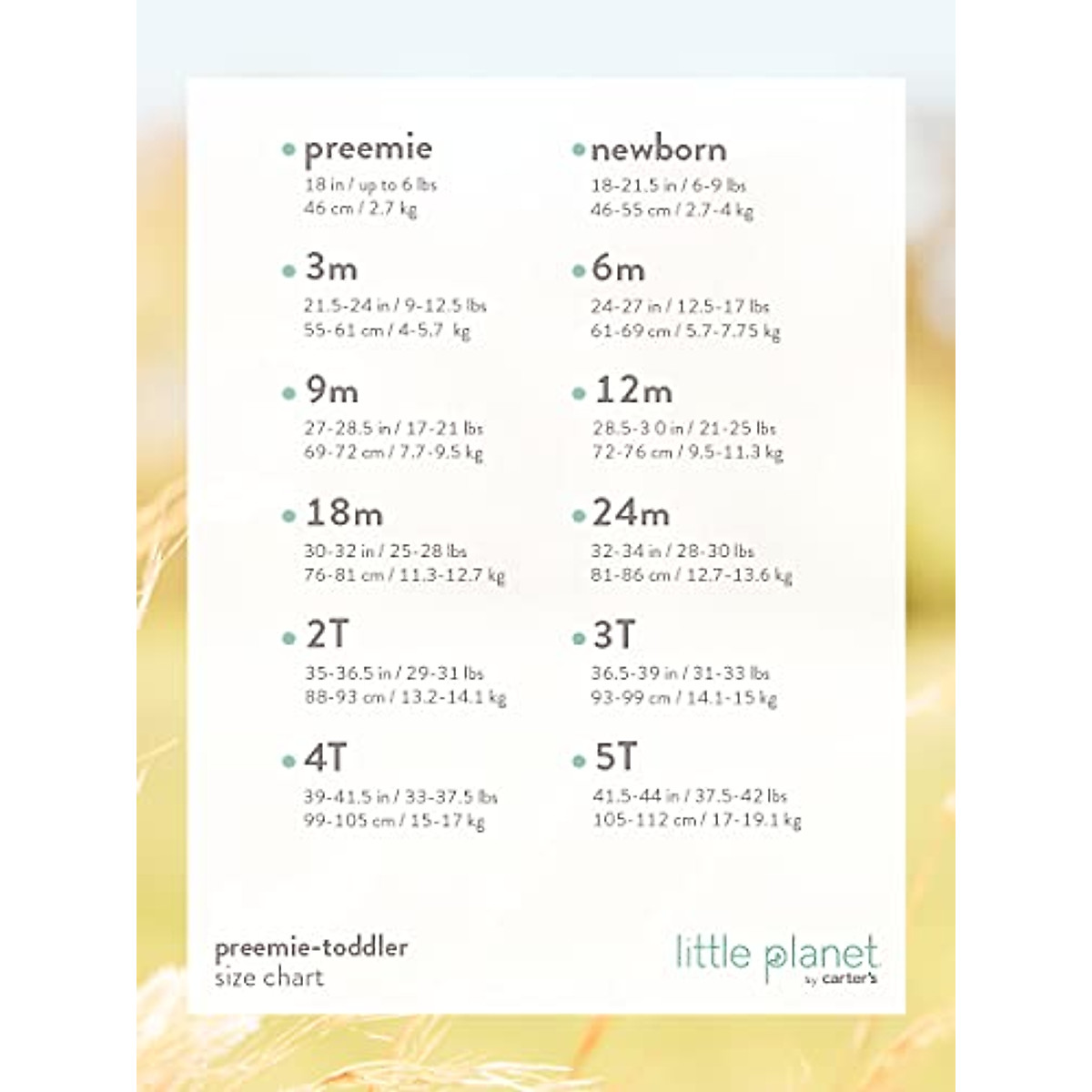 Little Planet By Carter's Baby 2-Pack Organic Cotton Grow-with-Me Pants, Meadow/Charcoal, 24 Months