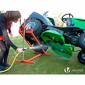 VOUNOT Ride on Lawn Mower Lift Jack, Telescopic Maintenance Jack for Lawn mowers and Garden Tractors, Weight Capacity 880 Lbs, Red