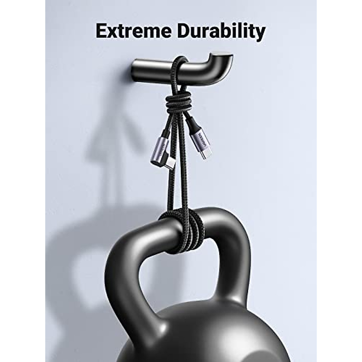 UGREEN 60W USB C to USB C Cable 2-Pack Right Angle USB C Charging Cable Compatible with Samsung Galaxy S23/S22/Z Fold 4, Pixel 7, Fire 7, MacBook Pro/Air, iPad Pro/Mini 6/Air 5 etc. 6.6FT