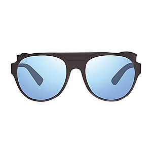 Revo Traverse 57mm High Contrast Polarized Serilium 6-Base Lens Technology Sunglasses, part of the Serilium Collection, Black Frame (RE 1036)