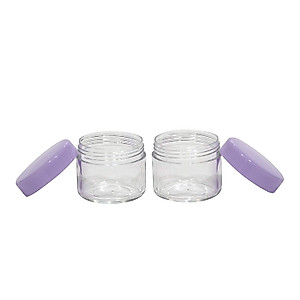 Houseables 20 Gram Jar, 20 ML Jar, 12 pcs, Multicolor, BPA Free, Cosmetic Sample Empty Container, Plastic, Round Pot Screw Cap Lid, Small Tiny 20g Bottle, for Make Up, Eye Shadow, Nails, Powder, Gems