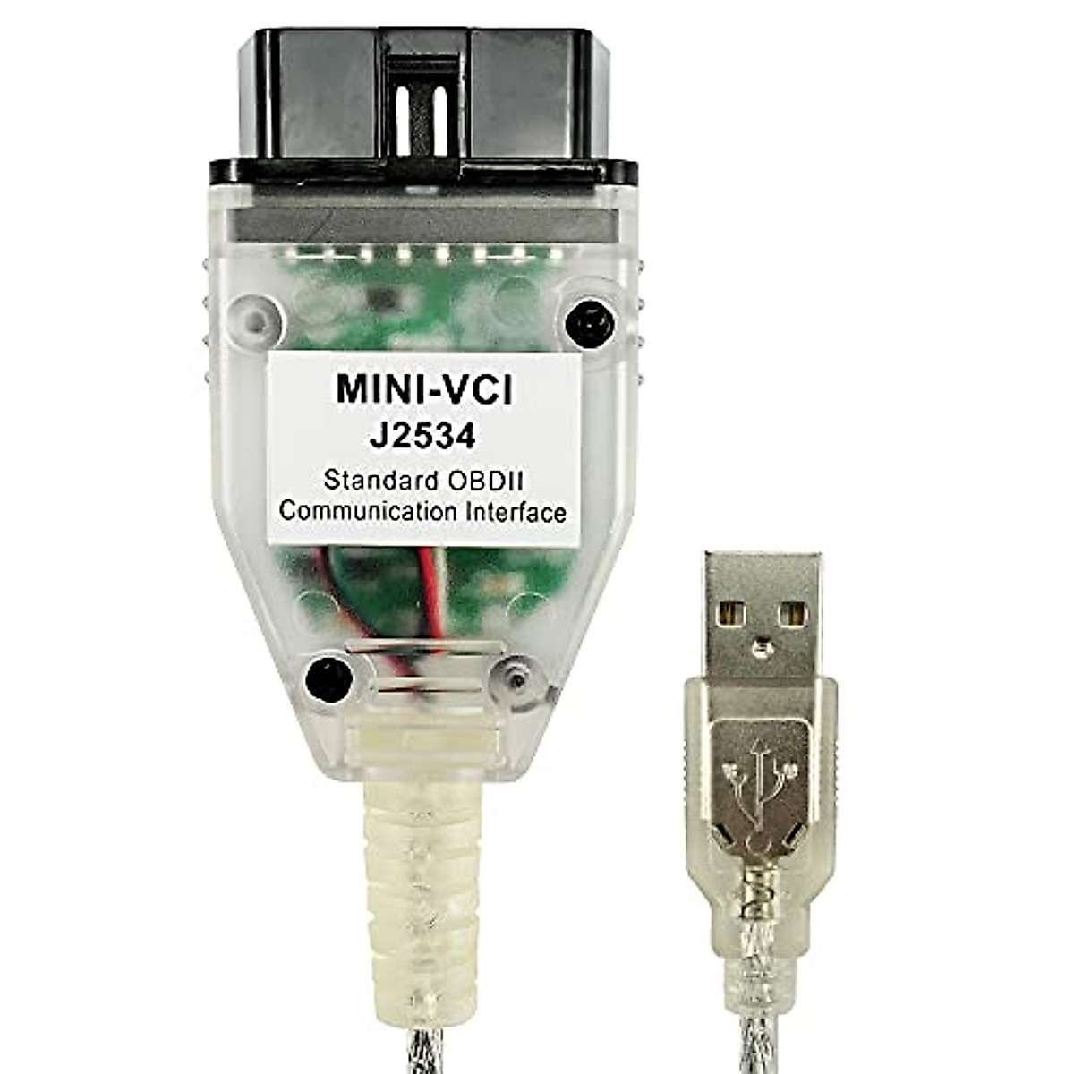 VCI J2534 Cable Fit for Toyota TIS Techstream - Latest Version V16.00.017, Firmware V1.4.8, Scanner Adapter Diagnostic Cable Scan Tool, OBD2 Diagnostic Cable, Support Win XP WIN7 WIN10 32/64bits