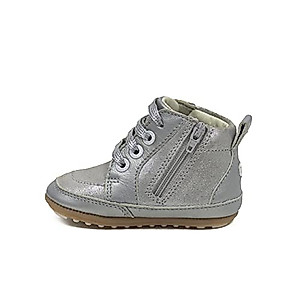 Robeez Baby Girls Minime Leather Shoes - Silver - 4