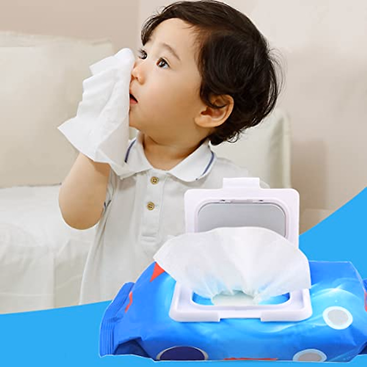 Wipe Warmer USB Portable Baby Wipes Heater Thermal Warm Wet Towel Car Mini Tissue Paper Warmer Napkin Heating Box Cover (White)