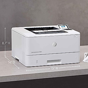 HP Laserjet Enterprise M406dn Wired Monochrome Laser Printer, Black and White - Print Only - 2.7" LCD, 42 ppm, 1200 x 1200 dpi, Automatic Duplex Printing, USB, Ethernet, Cbmou Printer Cable