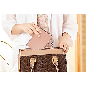 Gostwo Small Wallet Women RFID Blocking Leather Credit Card Wallet with ID Window and Zippered Coin Pocket Tassel Cute Wallet
