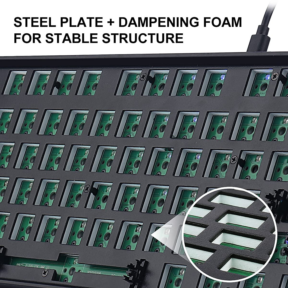 Redragon BBK552 Custom Gaming TKL Mechanical Keyboard Kit – 80% 87 Keys DIY RGB Fully Modular Keyboard - USB Wired Barebones Tenkeyless Keyboard HOT SWAPPABLE 3pin/5pin Switch, Black