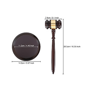 Apexstone Wooden Gavel and Block for Lawyer Judge Auction Sale