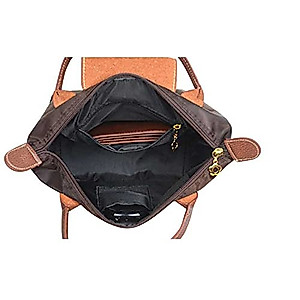 New beach handbag fashion lady handbag Tote Oxford shoulder bag female waterproof dumpling folding shopping bag (Black, 44CM (length)30CM (height)18(width))