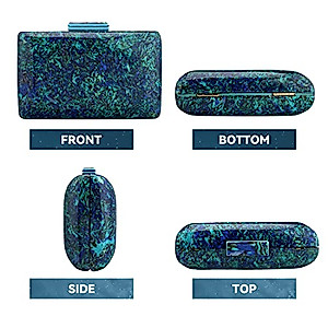 Women’s Evening Clutch Acrylic Clutch Purses for Women Wedding Prom Dress Bag (Green)