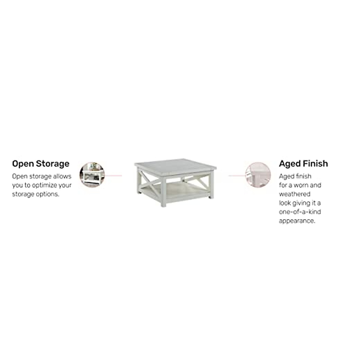 Seaside Lodge White Coffee Table by Home Styles