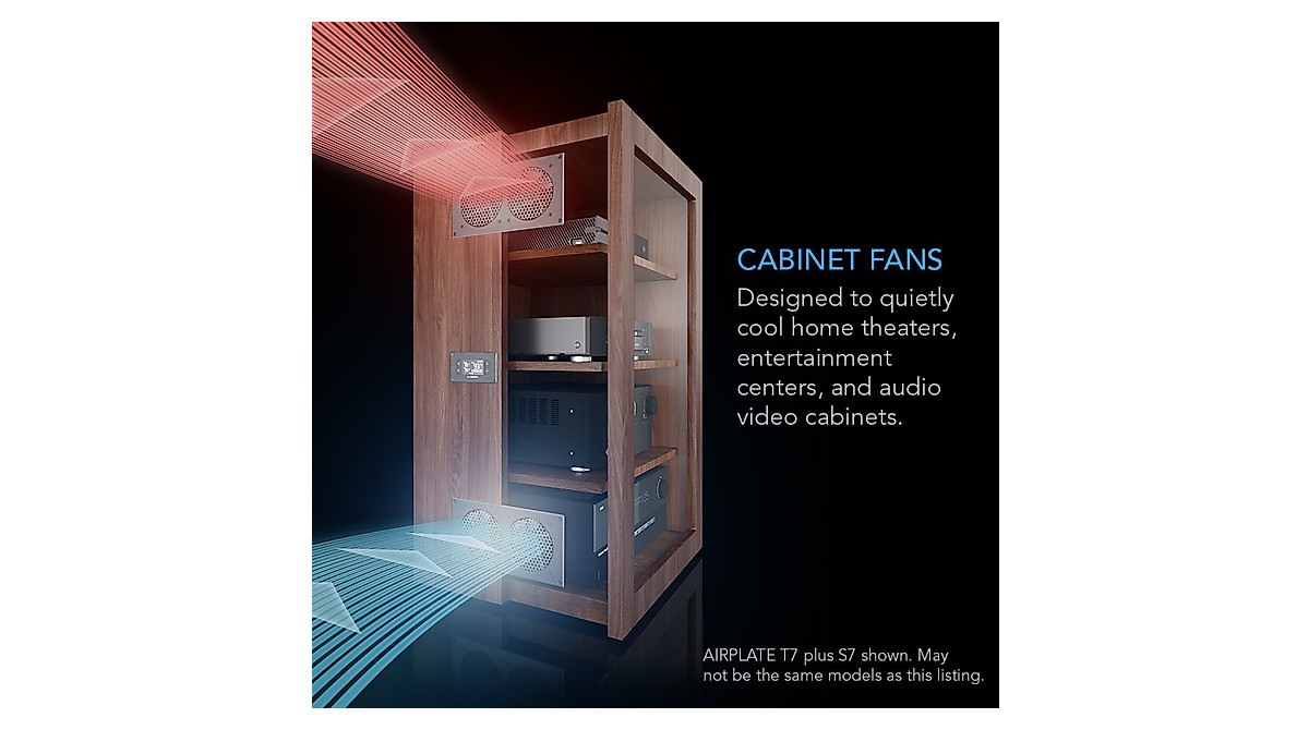 AC Infinity AIRPLATE T8 - Quiet Dual-Fan System for Cabinets