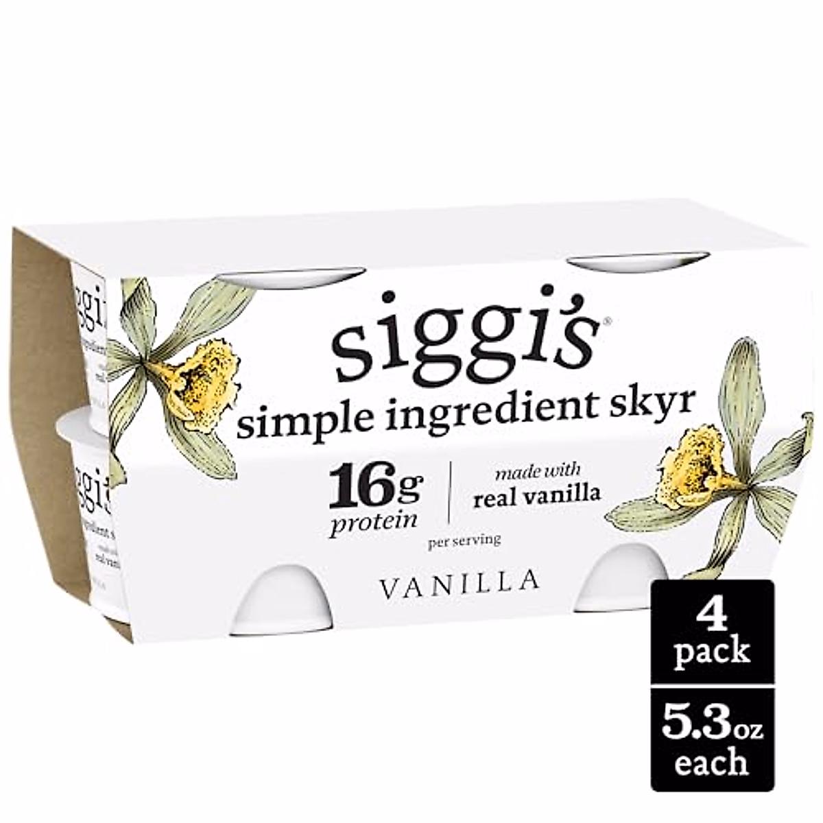 Siggi's Vanilla Non Fat Yogurt 4 Pack, 21.2 OZ