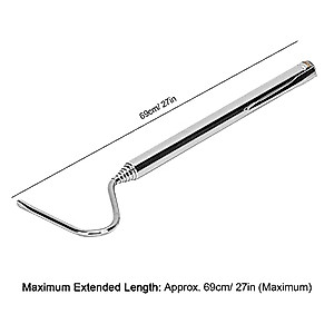 Extensible Snake Hook, Stainless Steel Reptile Retractable Hook Snake Catch Tool for Catching Handling Small Snake