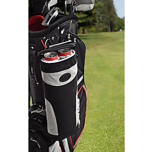 ProActive Sports 6-To-Go Zippered Beverage Cooler with Shoulder Strap, and Clip , Black