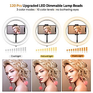 Wonew RGB Selfie Light for Phone, LED Phone Light with 360° Full Color CRI 95+ Dimmable 2500K-9900K, Video Light for Phone iPad, Laptop, Makeup, TikTok, Selfie, Vlog, Video Conference (10'')