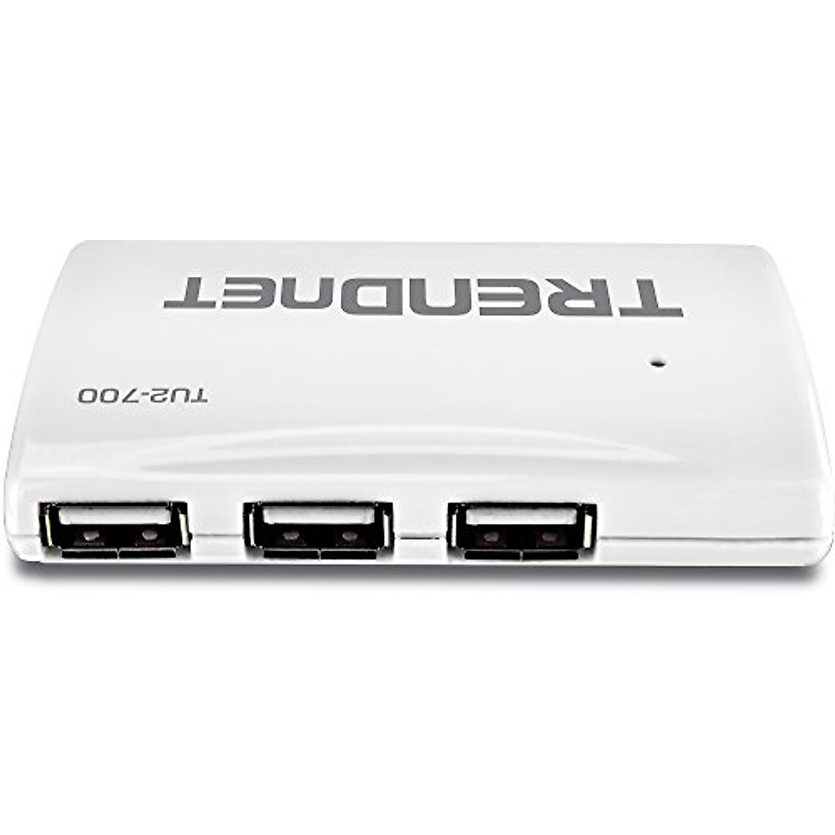 TRENDnet USB 2.0 7-Port High Speed Hub, 5V/2A Power Adapter, Up to 480 Mbps USB 2.0 Connection Speeds, 10 Watts Total Power, Compatible with Windows, Mac, and Linux, White, TU2-700