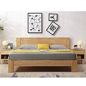 CXDTBH Wood Rectangle Side Accent Living Room Storage Shelf End Table, Nightstands Bedroom Furniture Solid