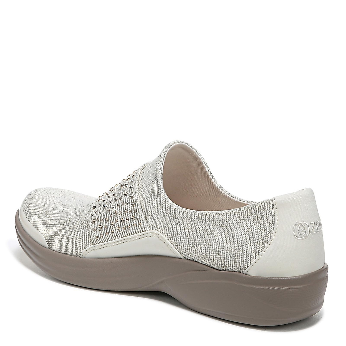 BZees Women's Pizazz Slip-On Loafer, Eggnog Sparkle, 9