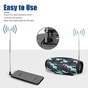 ENUODA 3.5mm FM Radio Antenna 4 Sections Telescoping Antenna 8.2cm/24.5cm,for Mobile Cell Phone,Teenage Engineering OP-1 and Other Electronics Products 3.5mm Port FM Radio Receiver